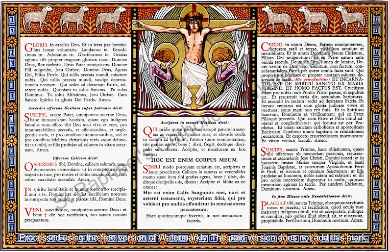 Latin Mass Altar Cards Complete Set Traditional Catholic 1930's Holy ...