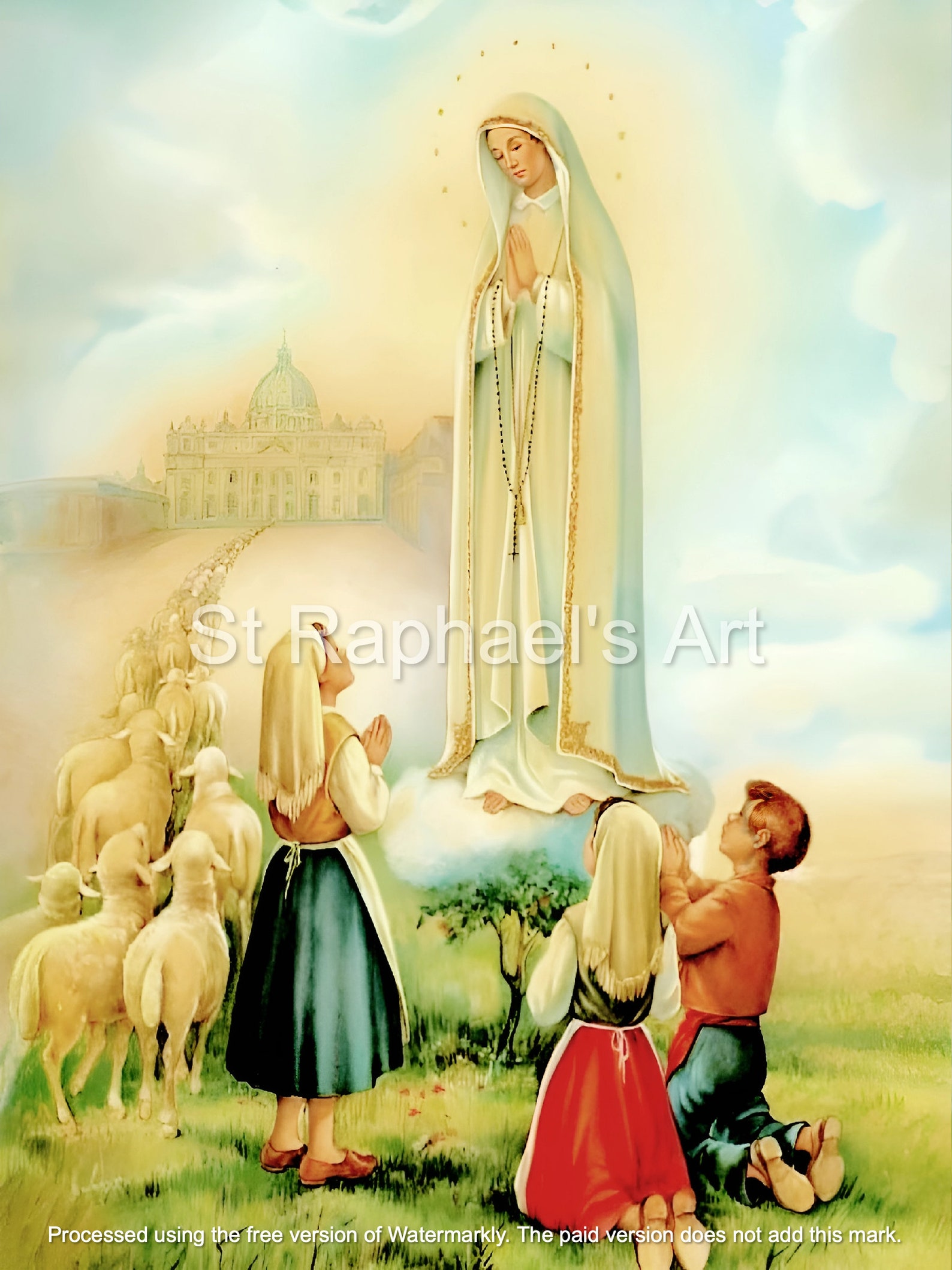 Our Lady of Fatima Digital Downloads X3 Virgin Mary Apparition Pictures ...