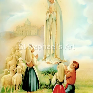 Our Lady of Fatima Digital Downloads X3 Virgin Mary Apparition Pictures ...