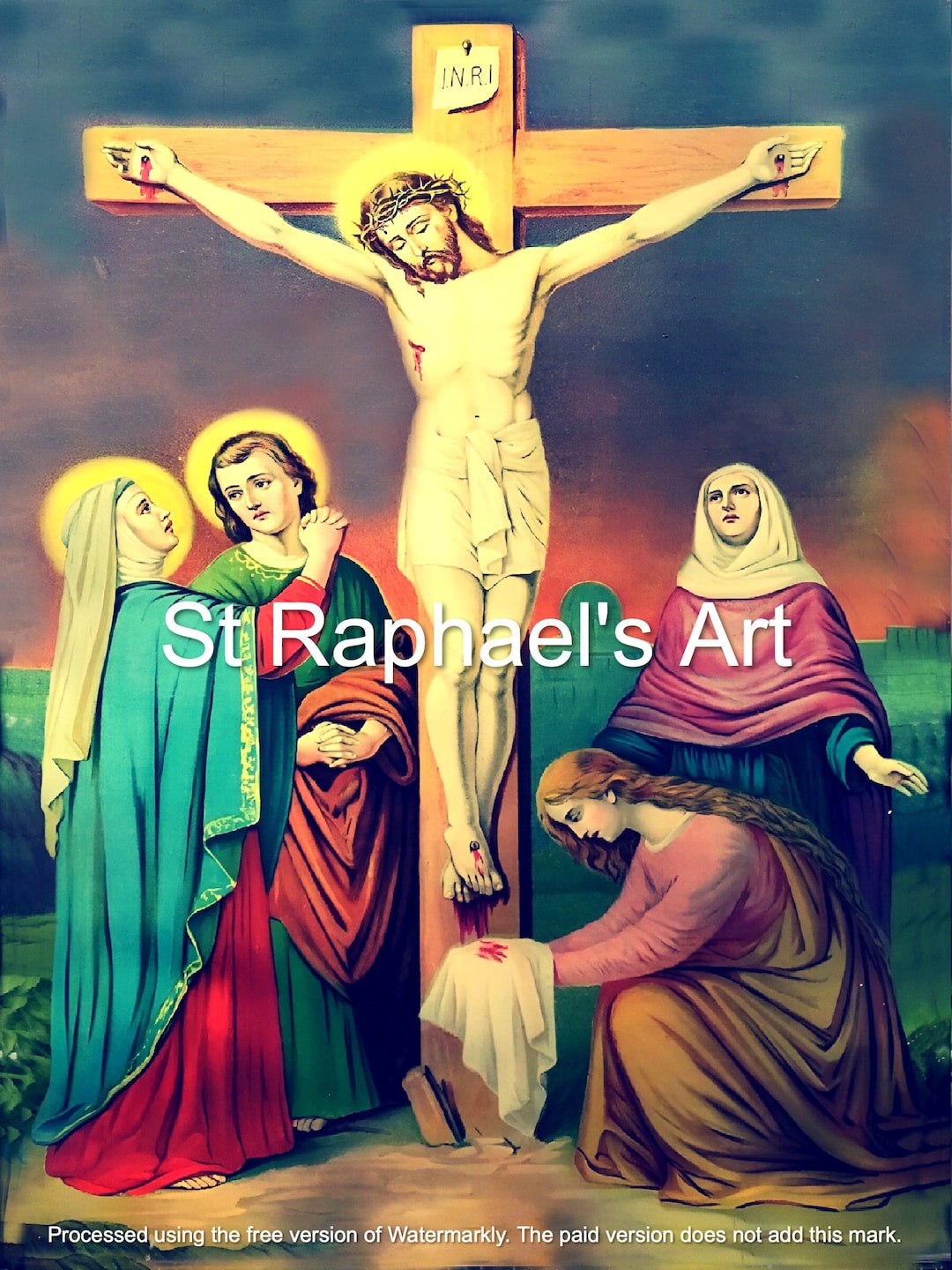 Lent Jesus Dies on the Cross Mary Magdalene Catholic Vintage Cross ...