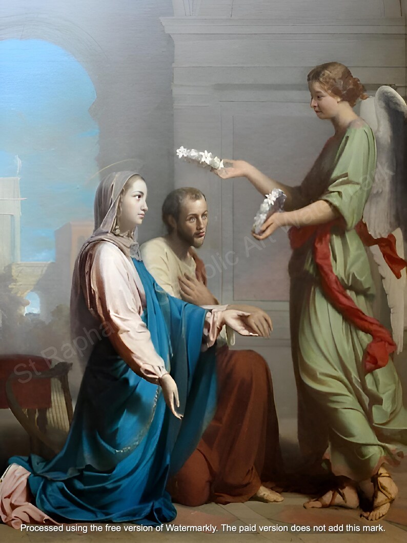 Catholic Marriage Wedding Printable Virgin Mary Espousal to Saint ...