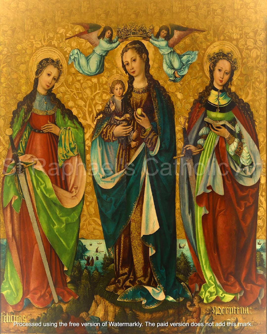 Saint Perpetua and Felicity With Virgin Mary Virgin and Martyrs Feast ...