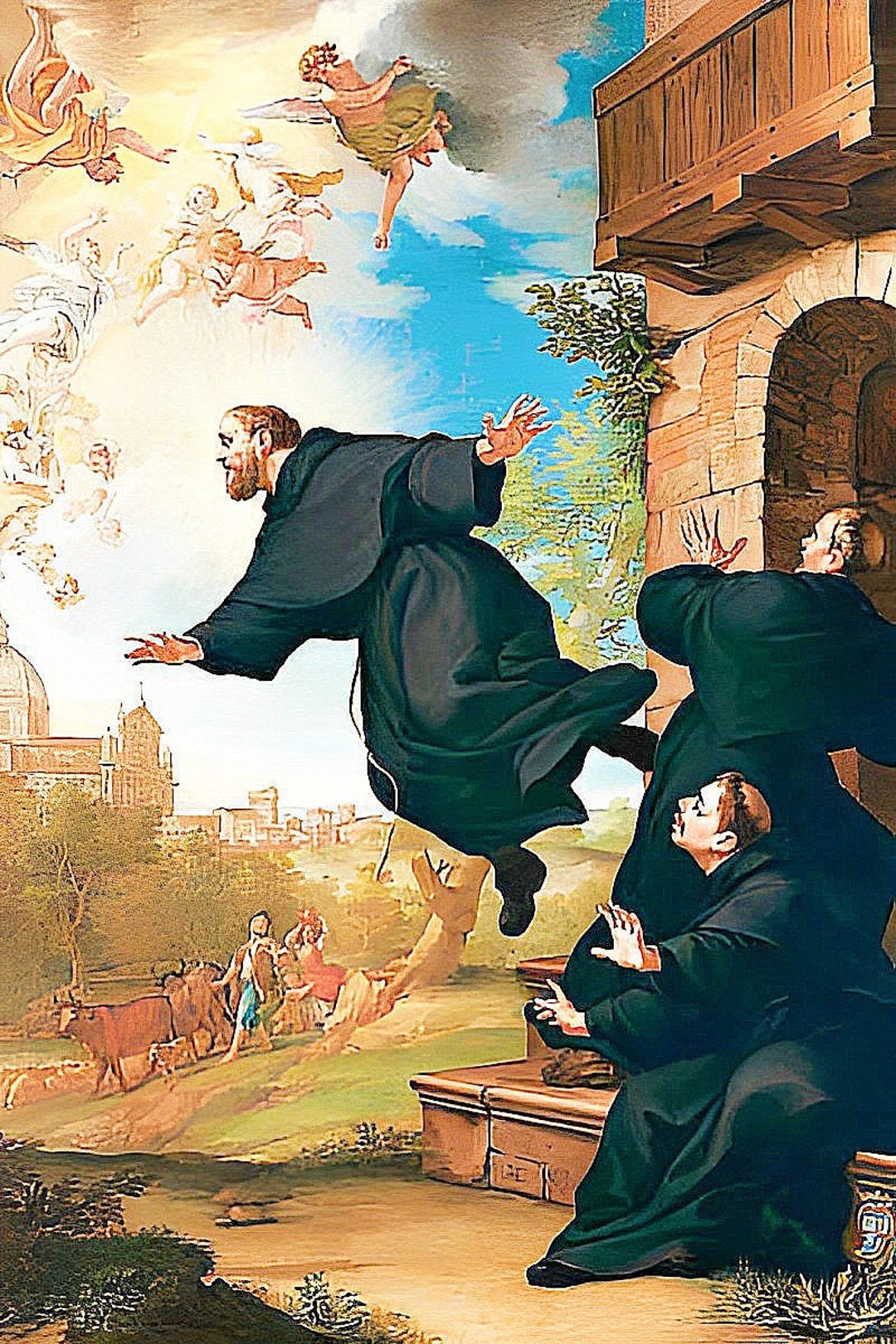 St Joseph Cupertino Catholic Art – Flying Saint, Patron Saint (digital ...
