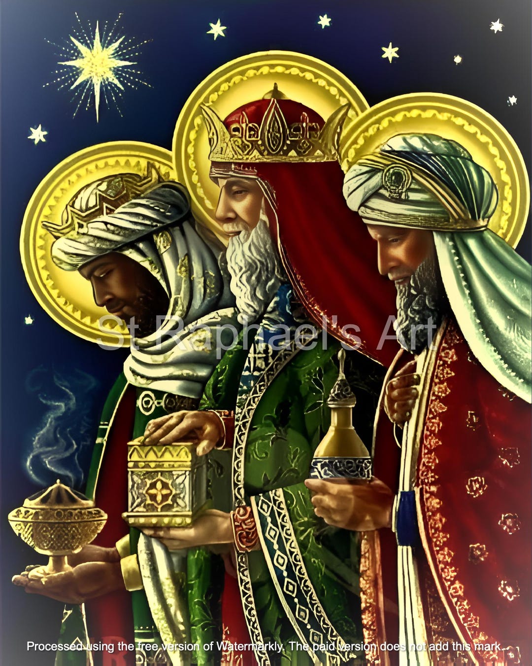 3 Kings Epiphany Icon Holy Catholic Orthodox Christian Christmas ...