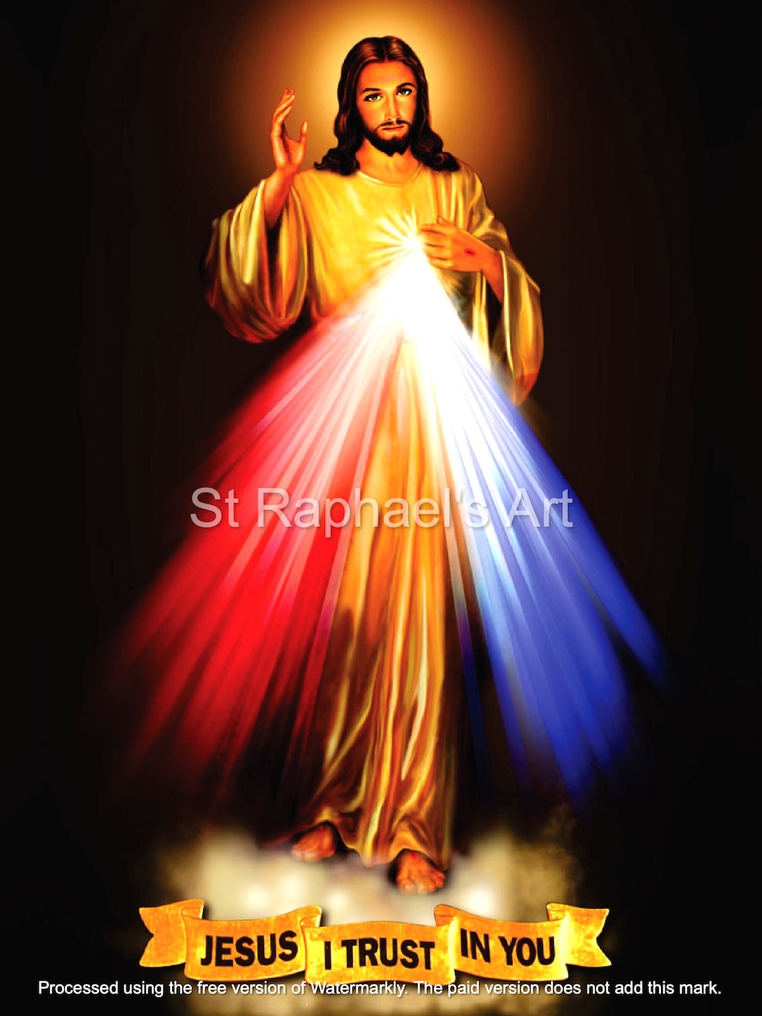 Jesus I Trust in You - Divine Mercy - Catholic - Digital Downloads - Etsy
