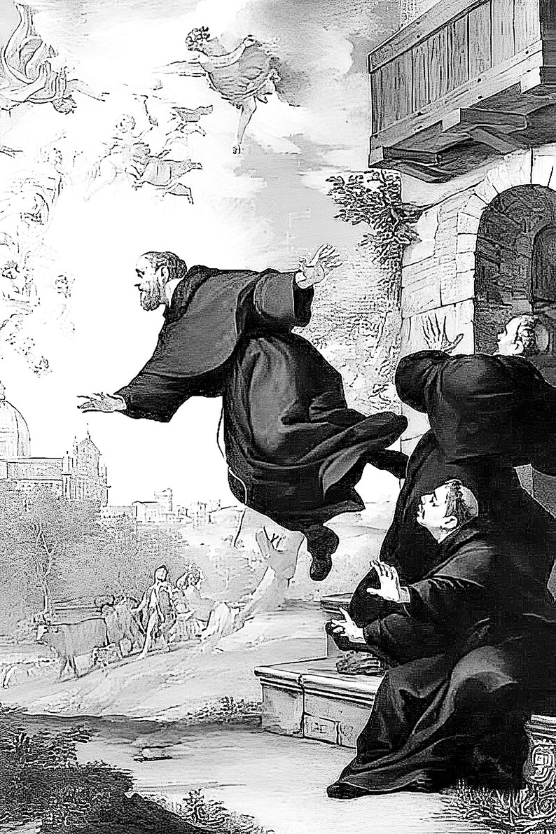 St Joseph Cupertino Catholic Art – Flying Saint, Patron Saint (digital ...