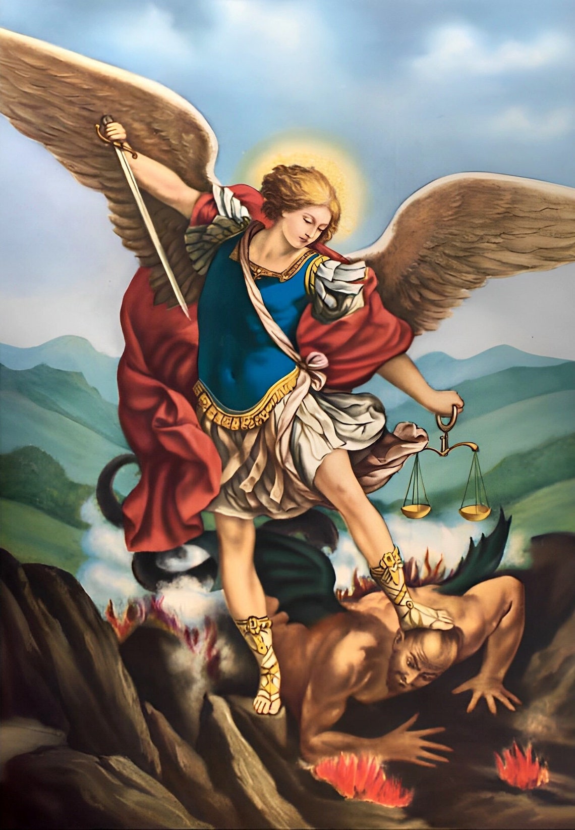 Archangels Michael Raphael Gabriel Catholic Art Digital - Etsy