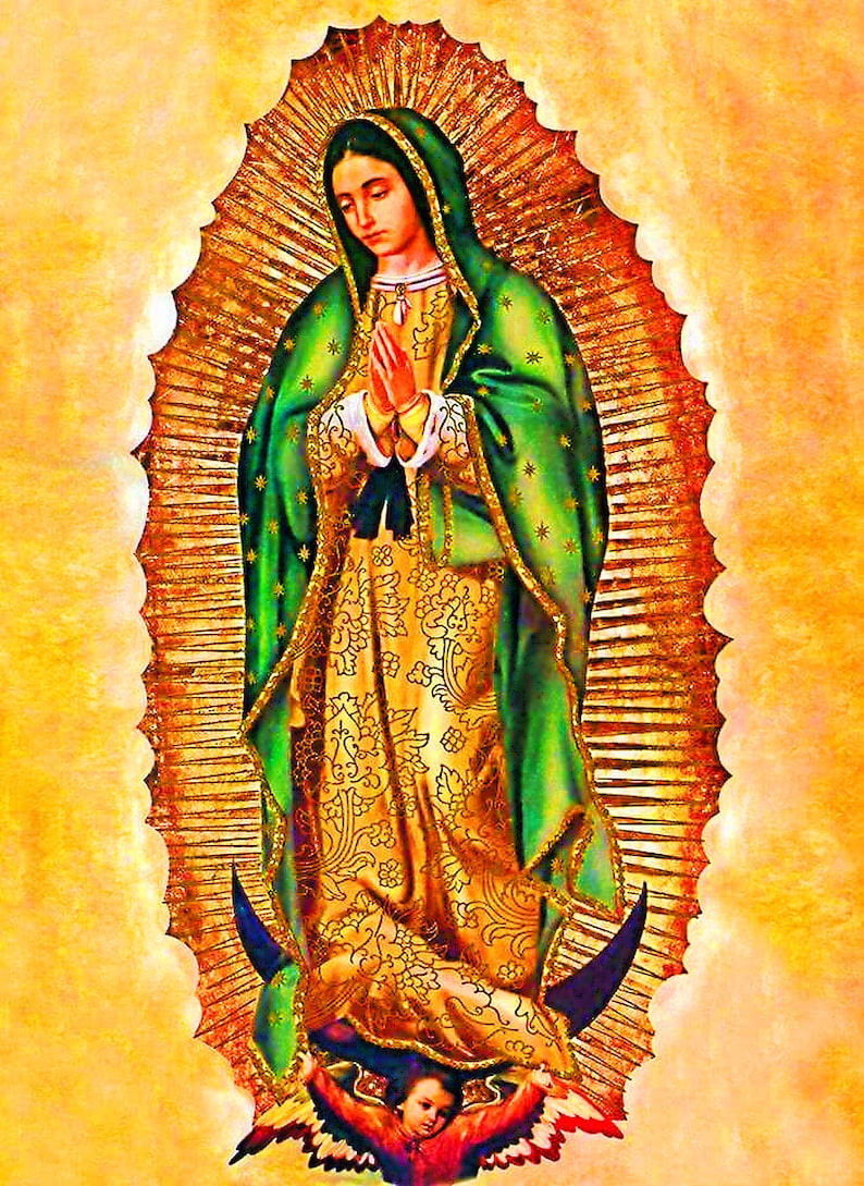 Our Lady of Guadalupe Catholic Icon Mother Mary Icon - Etsy