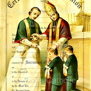 Confirmation Certificate Traditional Catholic Boys and Girls Digital ...