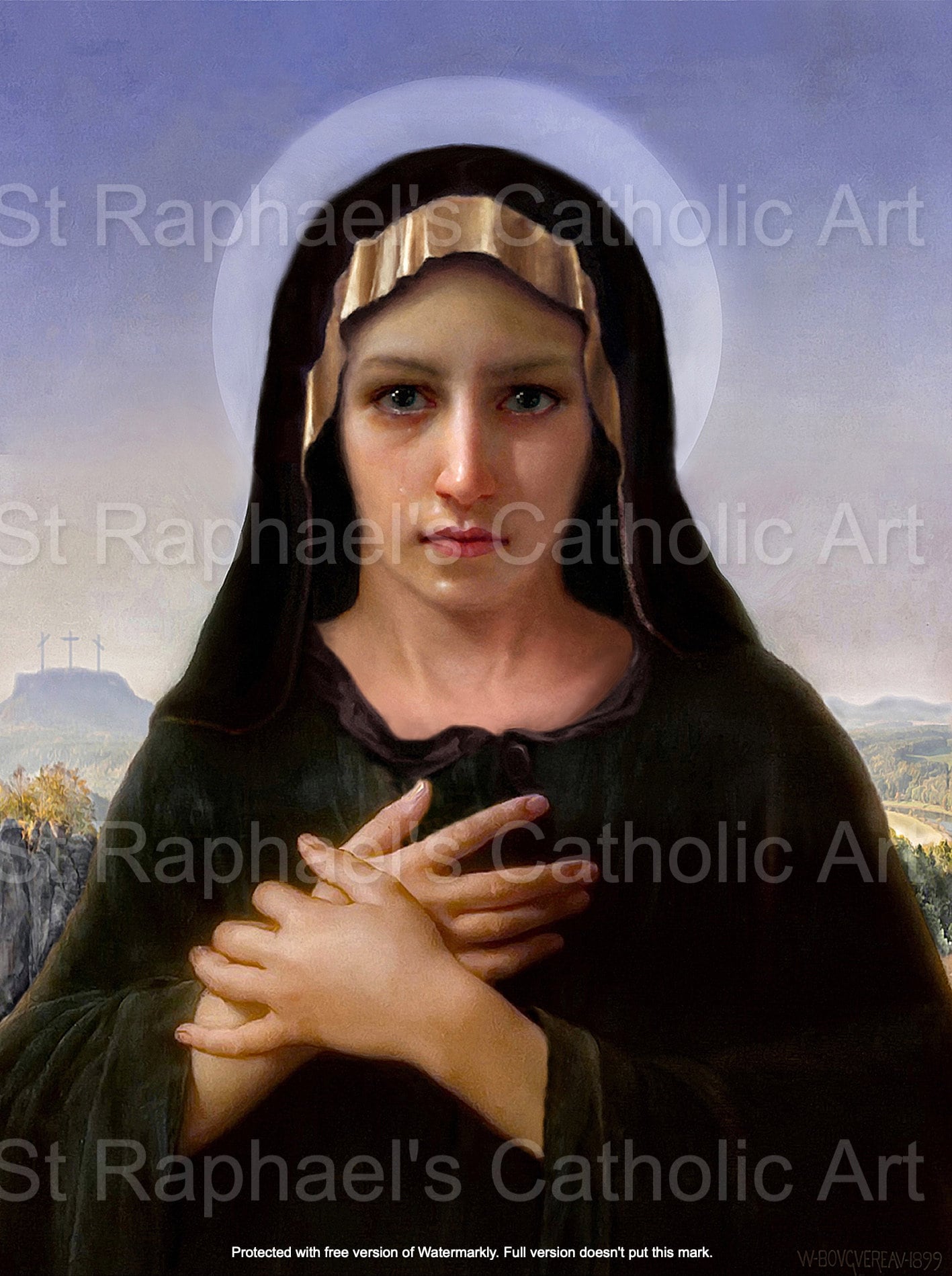 Virgin of Solitude Our Lady Mother of Sorrows Catholic Art Digital ...