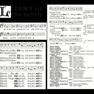Litany of the Saints Traditional Catholic Mass Prayers - Etsy