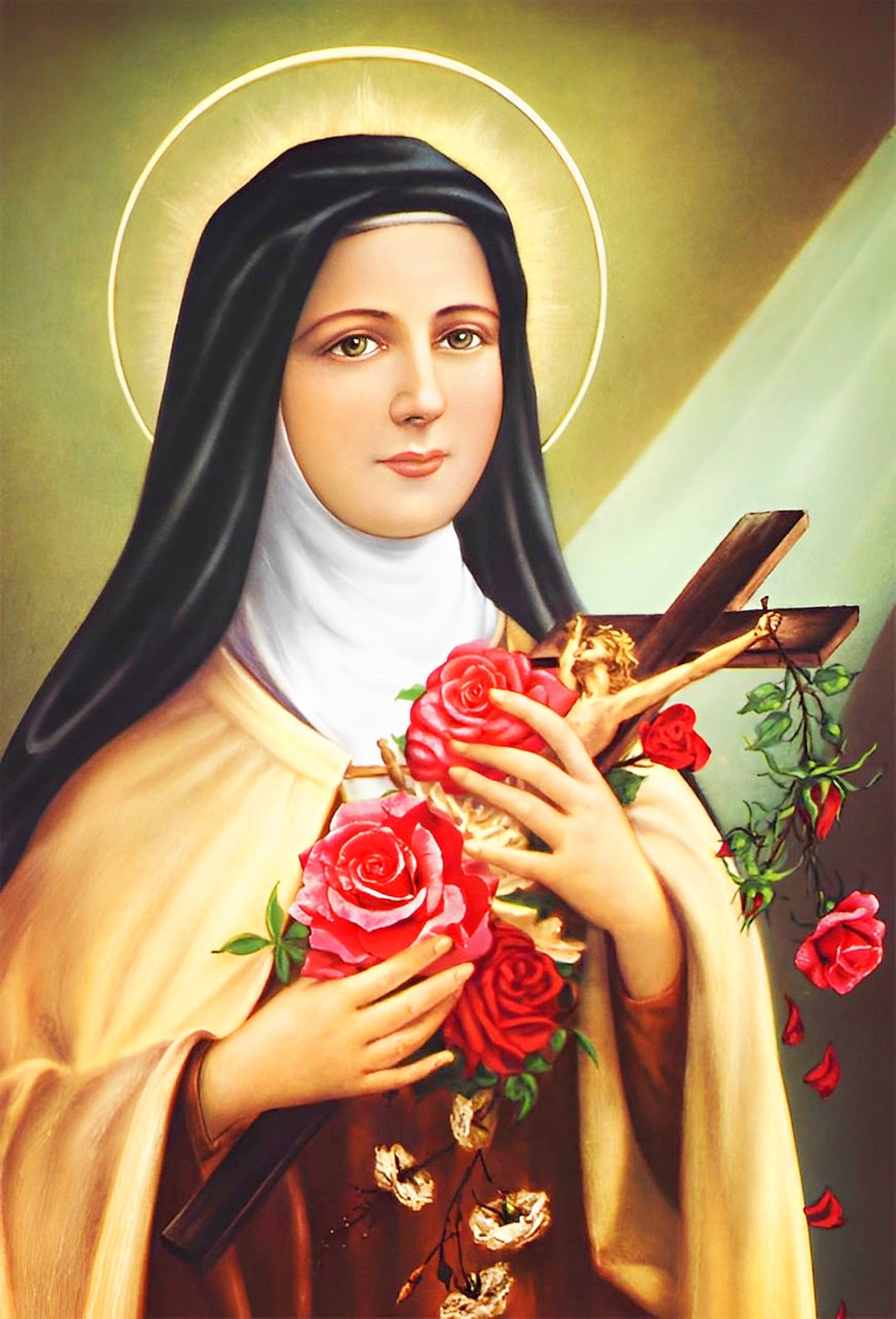 St. Theresa of Lisieux Print, Little Flower and Roses (digital Download ...