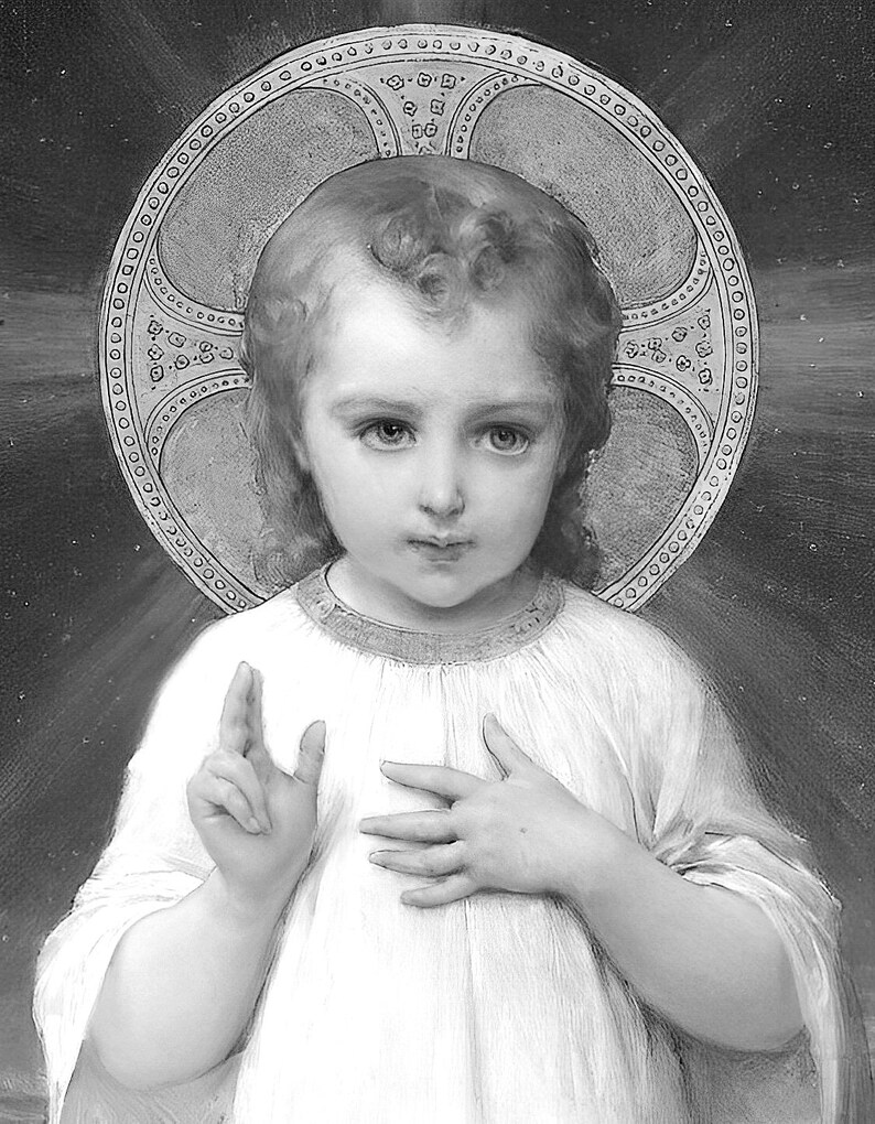 Child Jesus Infant Holy Picture Catholic Devotion Digital - Etsy