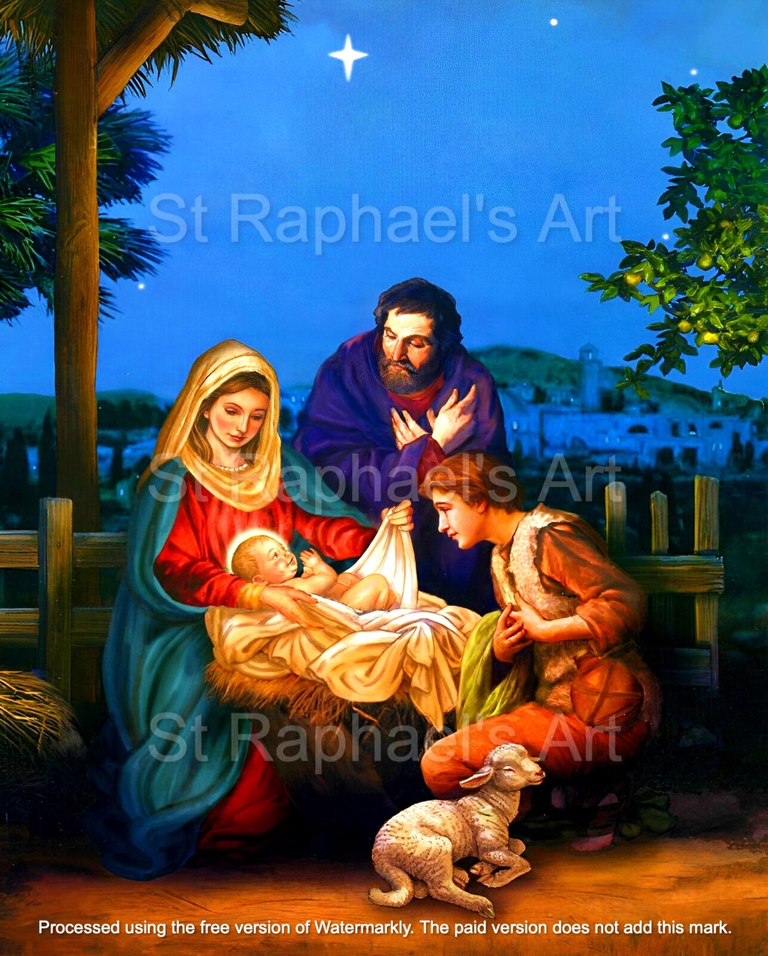Christmas Nativity Birth of Jesus Bethlehem Star Picture Downloads - Etsy