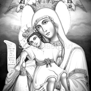 Our Lady Icon Virgin Mary Help of Christians Catholic X5 Digital Art ...