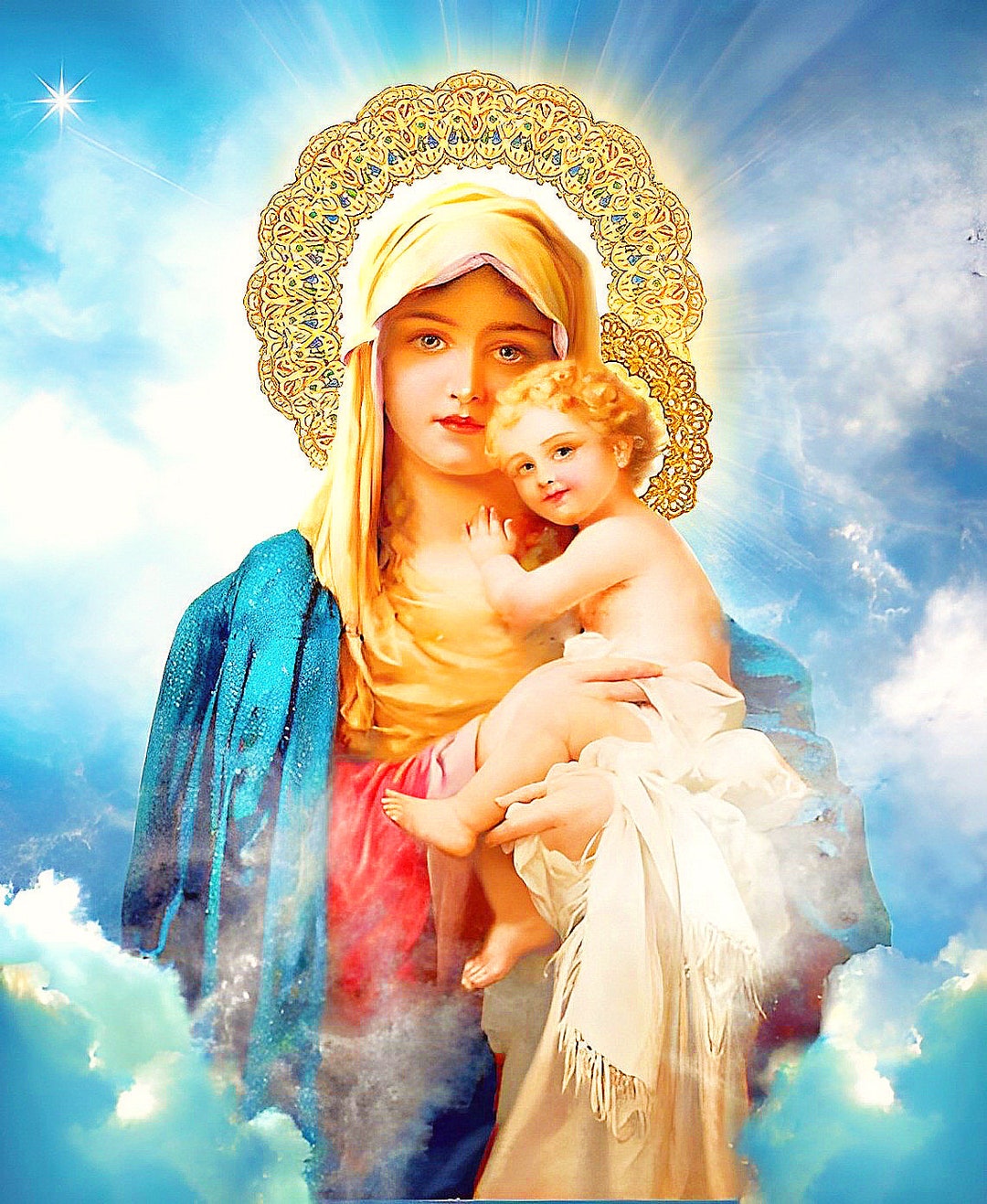 Mother Mary of Peace and Joy Virgin Icon Catholic Digital Art Downloads ...