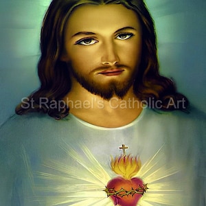 Divine Mercy - Sacred Heart - Jesus - Love - Catholic Art - Digital ...