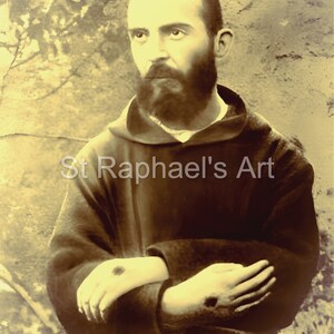 Padre Pio Rare Young Stigmata Catholic Priest and Saint Italy Digital ...