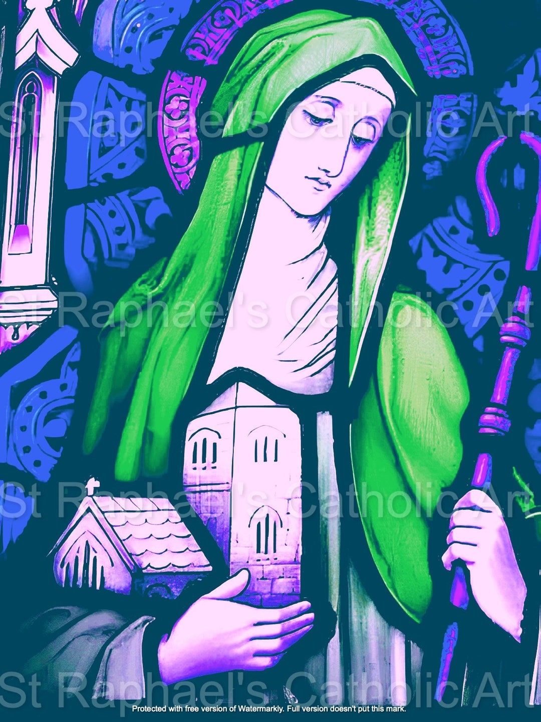 St Brigid of Ireland Catholic Woman Saint Kildare Irish Patron ...