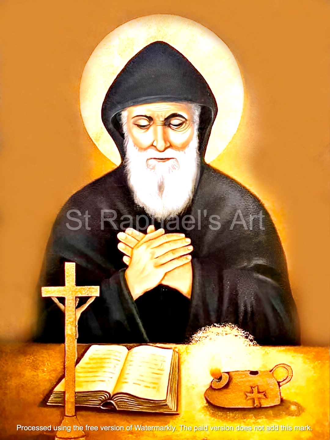 St Charbel Makhlouf Catholic Priest Monk Lebanon Maronite Digital ...