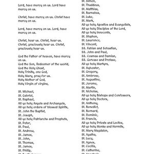 Litany of the Saints Traditional Catholic Mass Prayers - Etsy