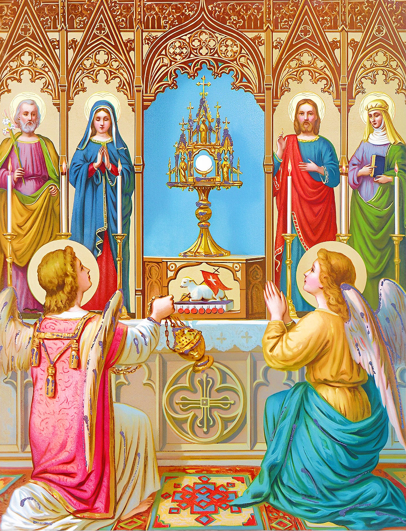 Adoration of Angels Print – Catholic Holy Mass Art (digital Download ...