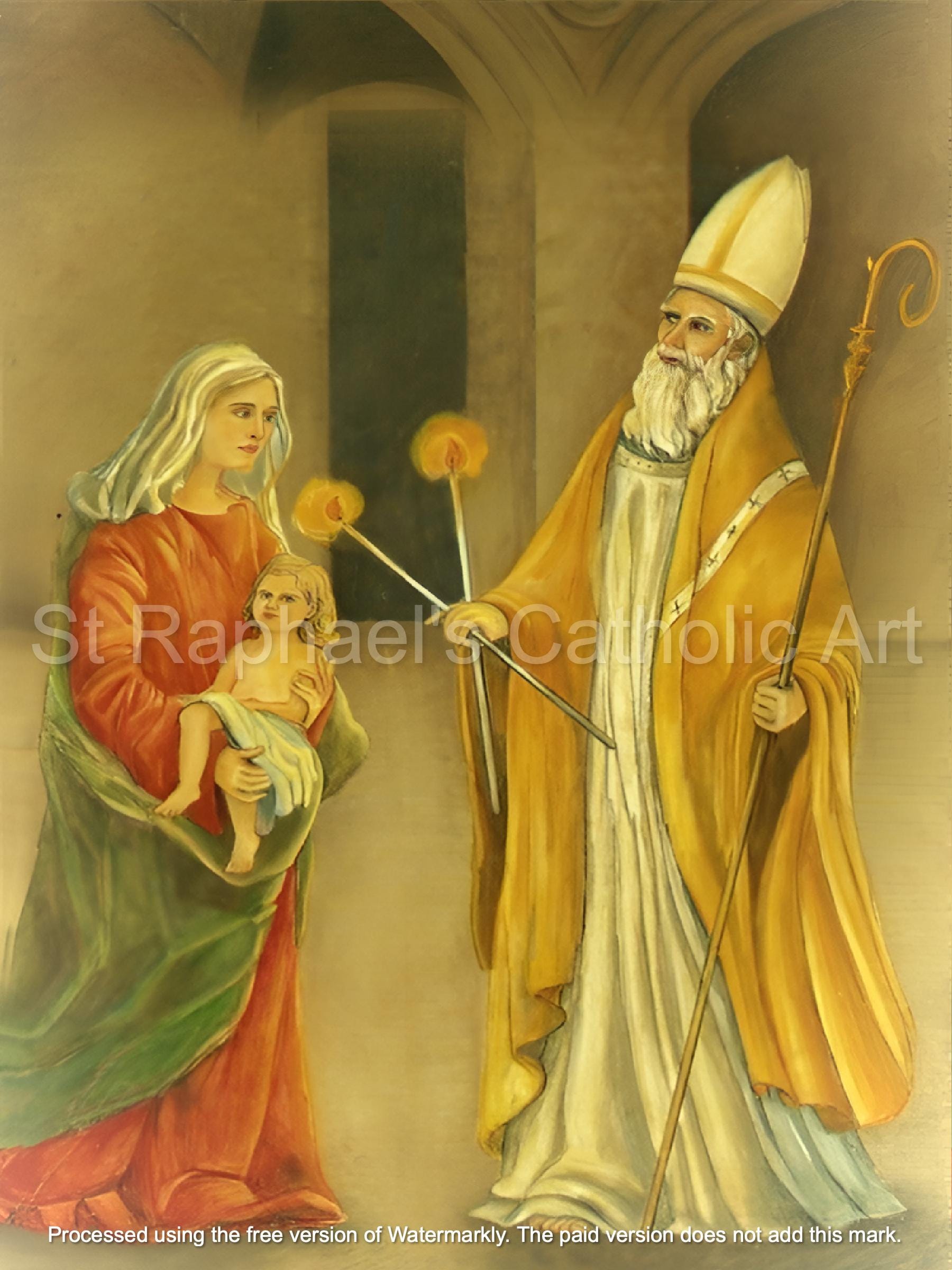 St Blaise Blessing Prayer Throats Holy Picture February 3rd Catholic ...