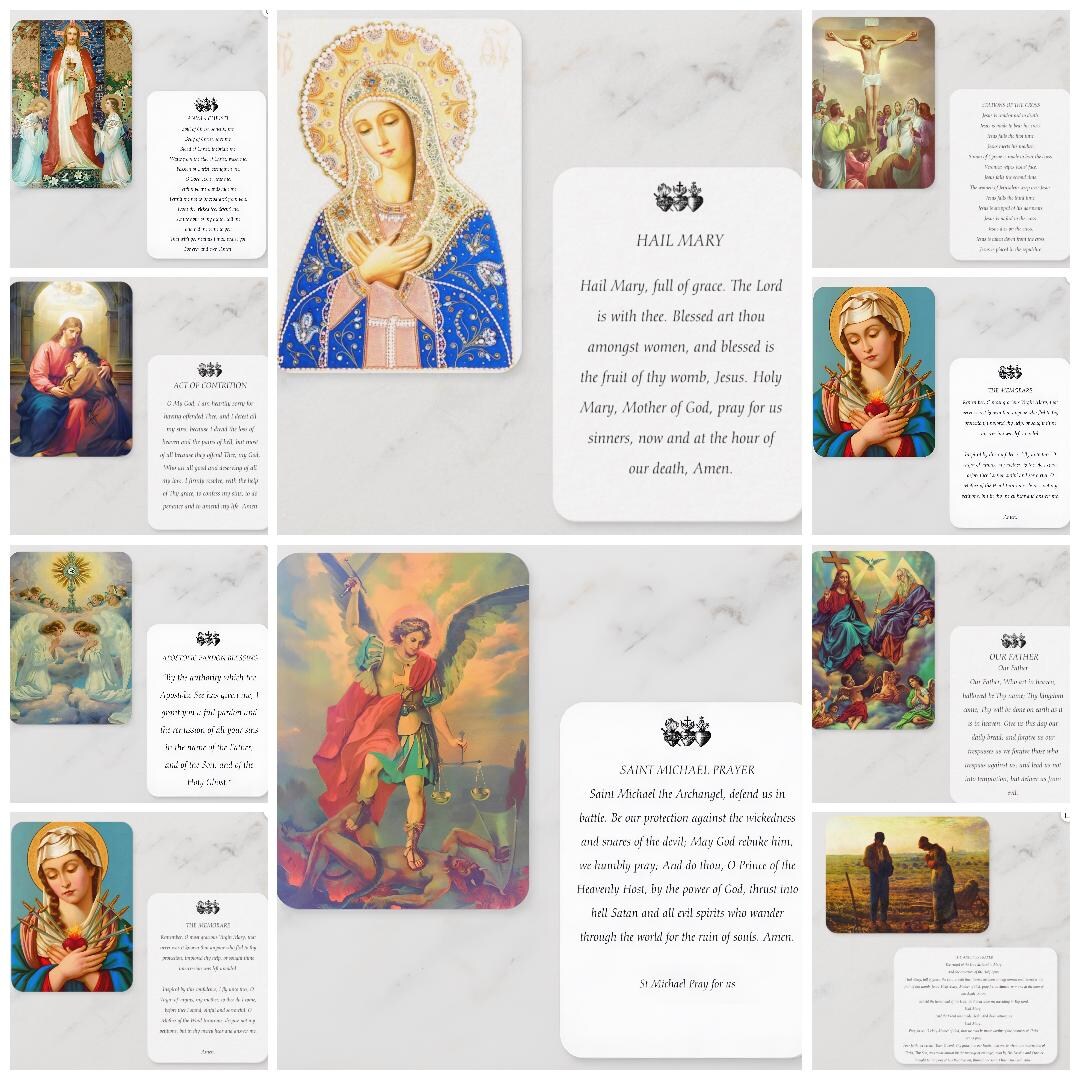 Catholic Holy Prayer Holy Picture Cards Custom Made Jesus Our Lady ...