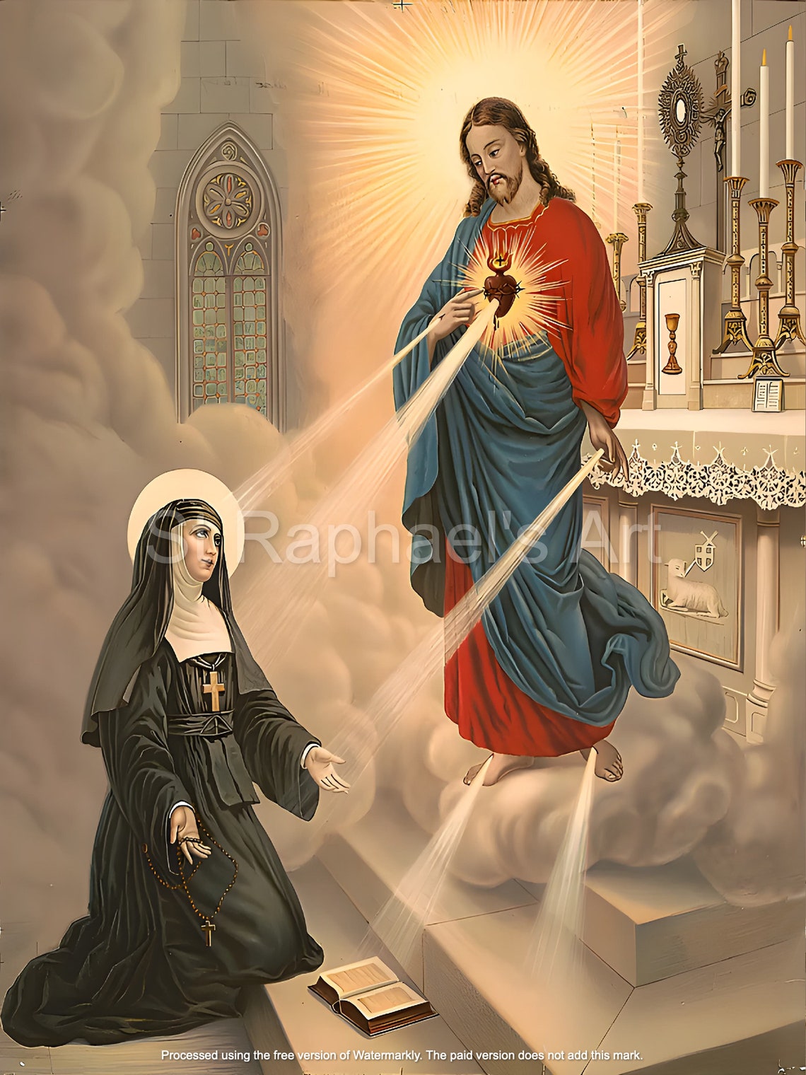 Sacred Heart Devotion First Friday Jesus St Margaret Mary Picture ...