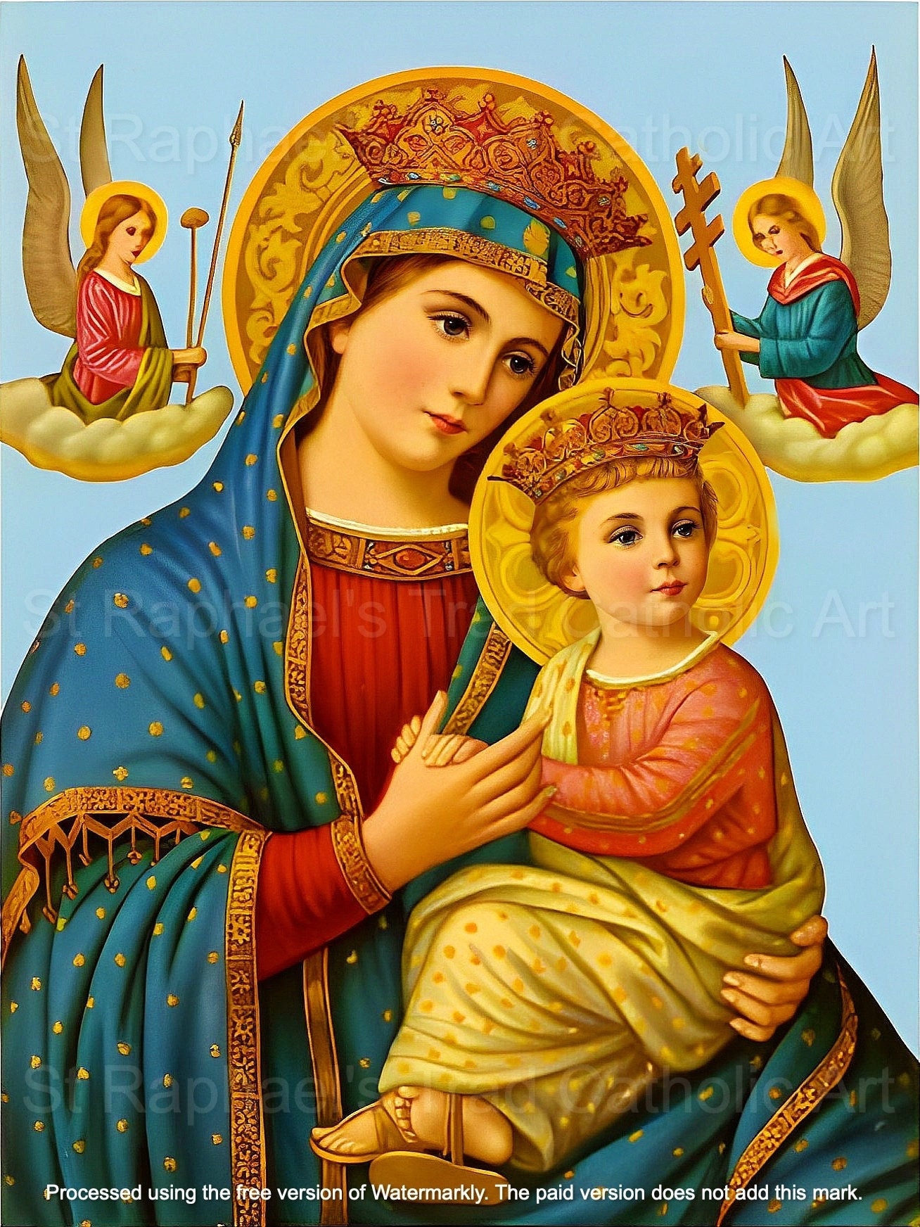 Virgin Mary Icon Child Jesus Digital Download Catholic - Etsy