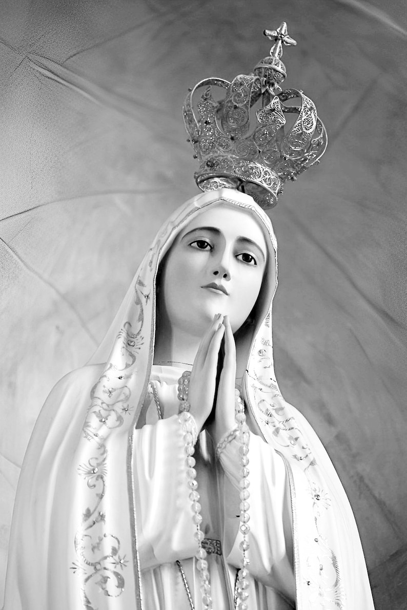 Our Lady of Fatima Statue Catholic Digital Downloads X 5 - Etsy