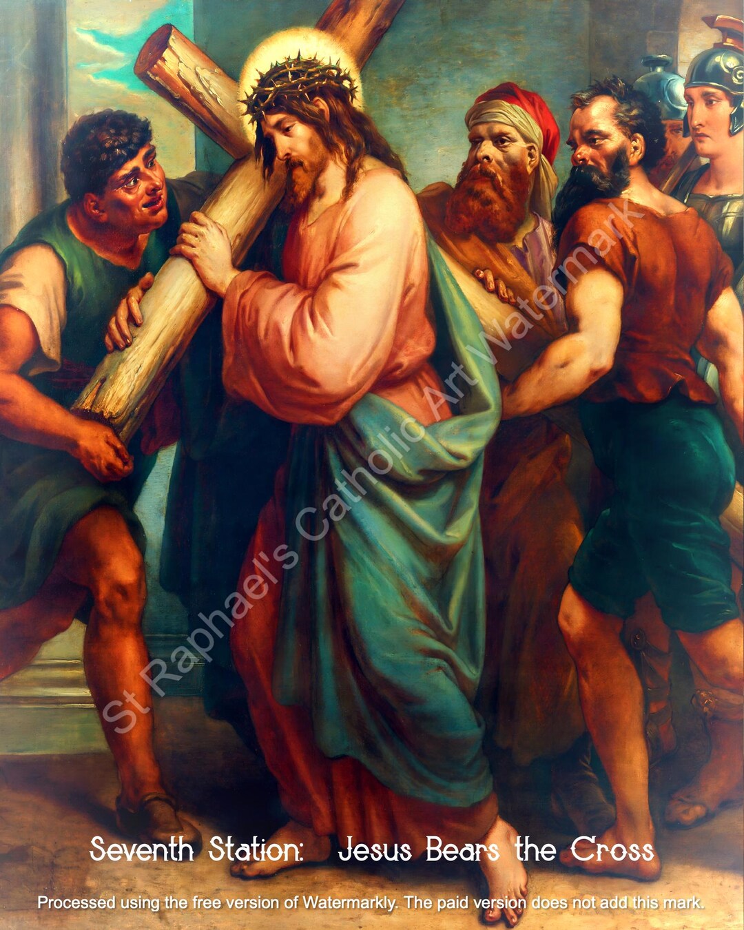 Stations of the Cross Print Set, Pope John Paul II Scriptural (digital ...