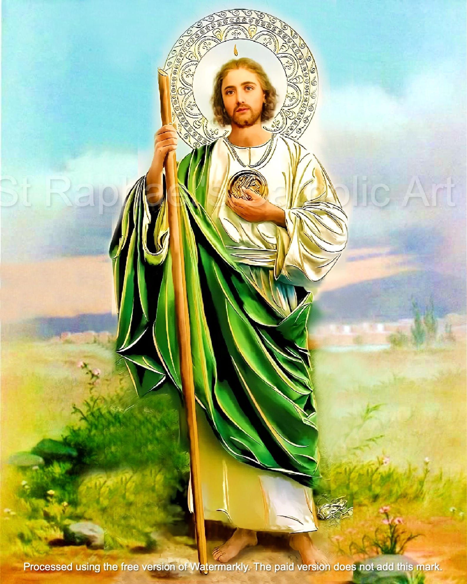 St Jude Holy Picture With Novena Catholic Prayer (digital Download) - Etsy