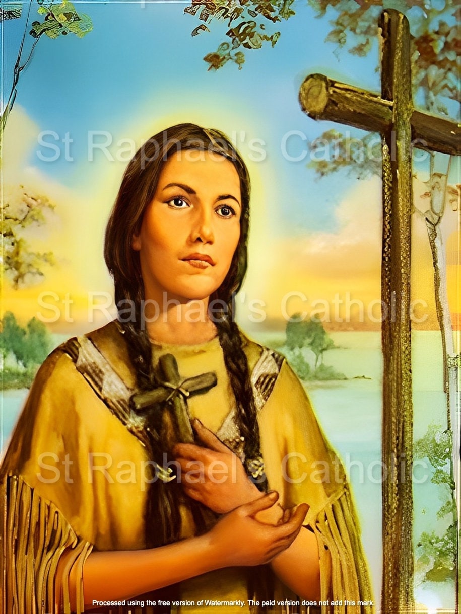 Kateri Tekakwitha American Indian Lily of the Mohawks Catholic Saint - Etsy