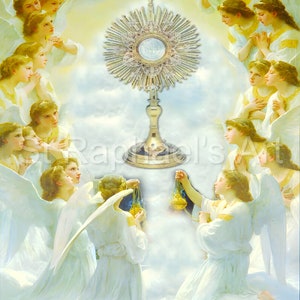 Adoration of Holy Eucharist - Angels - Catholic Benediction - Blessed ...