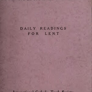 Lent Daily Readings Catholic Traditional Books Holy Readings for Lent ...