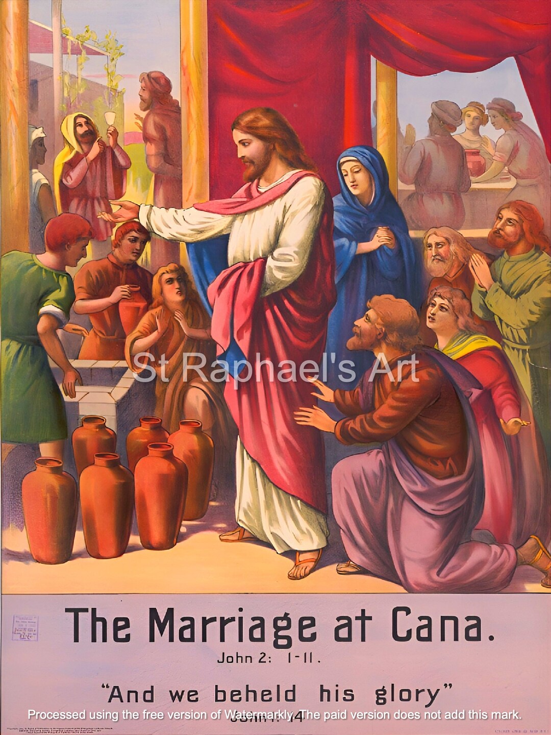 Jesus Miracle Marriage Feast at Cana Life of Christ Wedding Matrimony ...