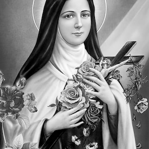 St Theresa of Lisieux and Child Jesus Catholic Saint Little Flower ...
