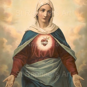 Our Lady of Divine Mercy Mother of God Catholic Vintage Digital ...