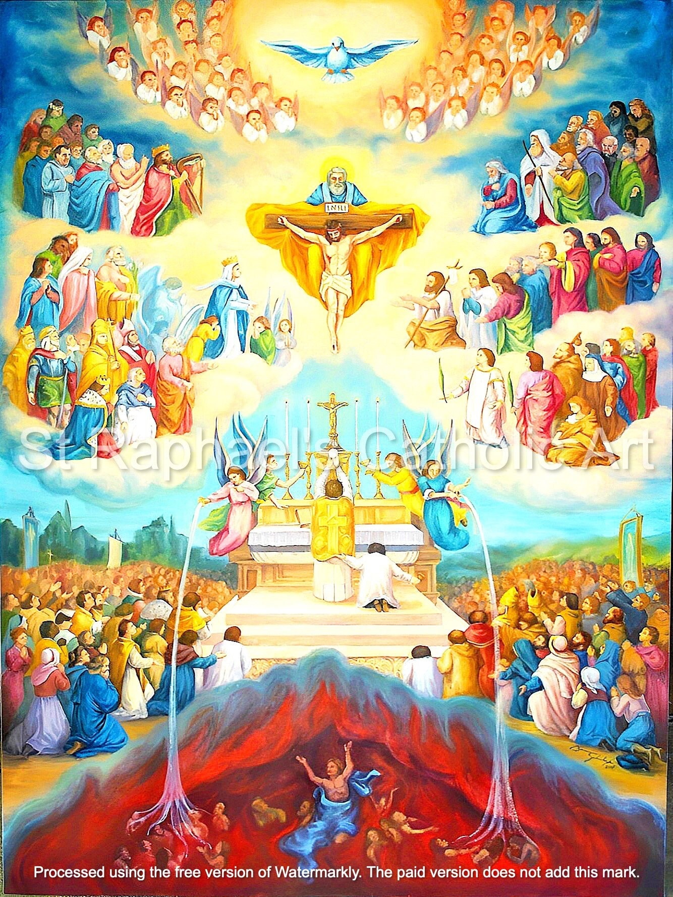 Holy Mass Communion of Saints Heaven Trinity Jesus Sacrifice ...