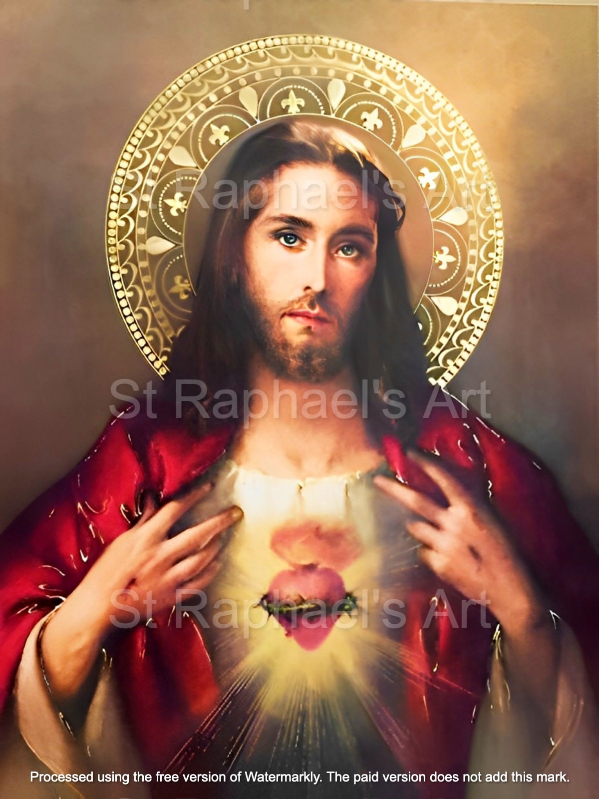 Sacred Heart of Jesus Immaculate Heart of Mary - Etsy