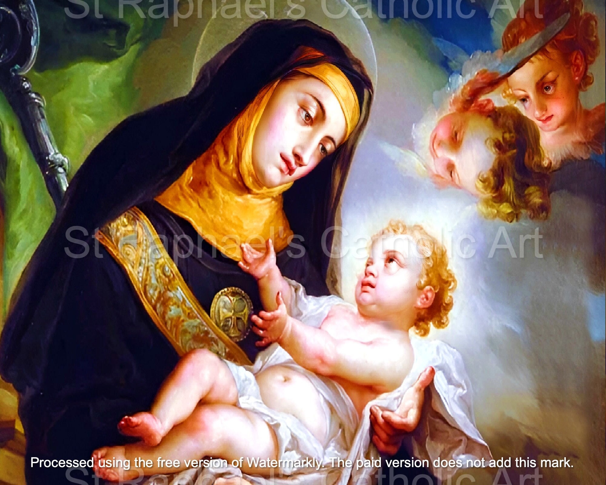 St Scholastica Patron Saint Benedictine Nuns and Storms Vintage ...