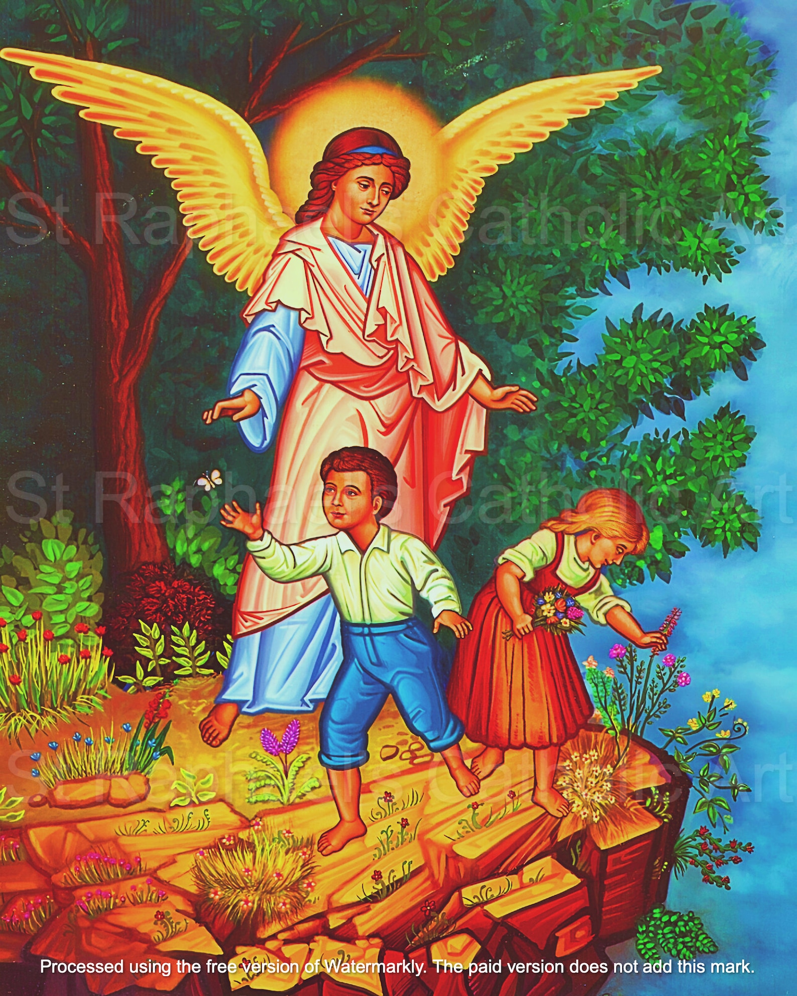 Guardian Angel Child Protection Catholic Art Digital Downloads Devotion ...
