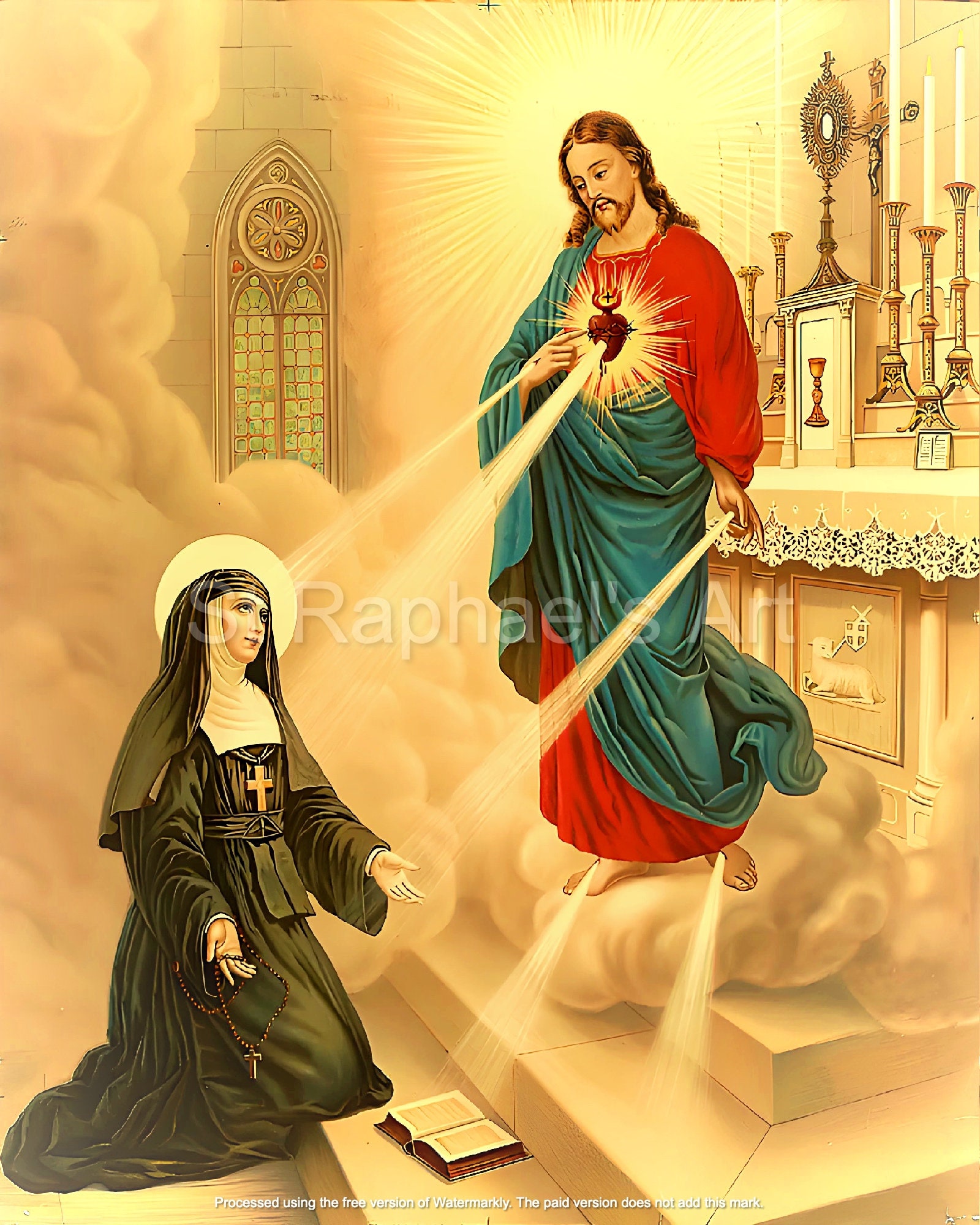 Sacred Heart Devotion First Friday Jesus St Margaret Mary Picture ...