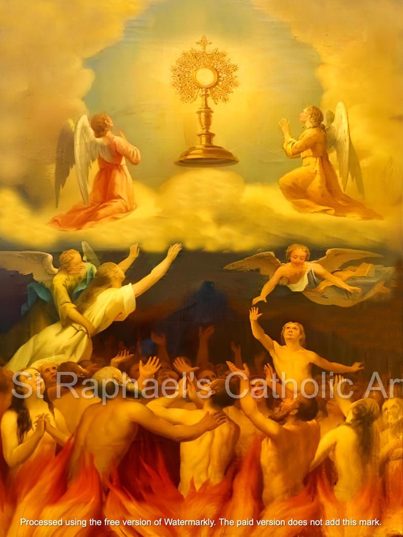 Holy Souls in Purgatory, Catholic Mass Adoration Digital Download - Etsy