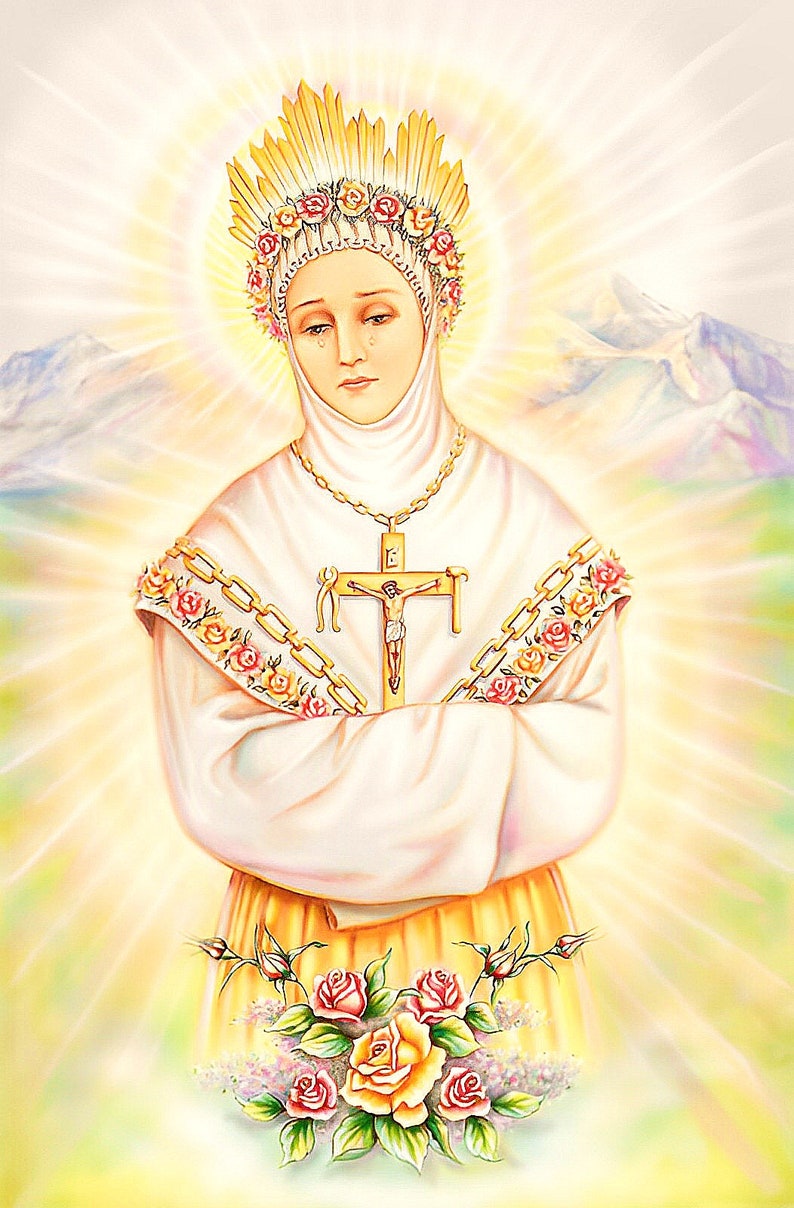 Our Lady of La Salette Apparition Art, Catholic Virgin Mary Print ...