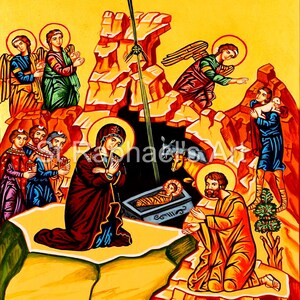 Icono Sagrado de la Natividad Cristianismo Ortodoxo Nacimiento de ...