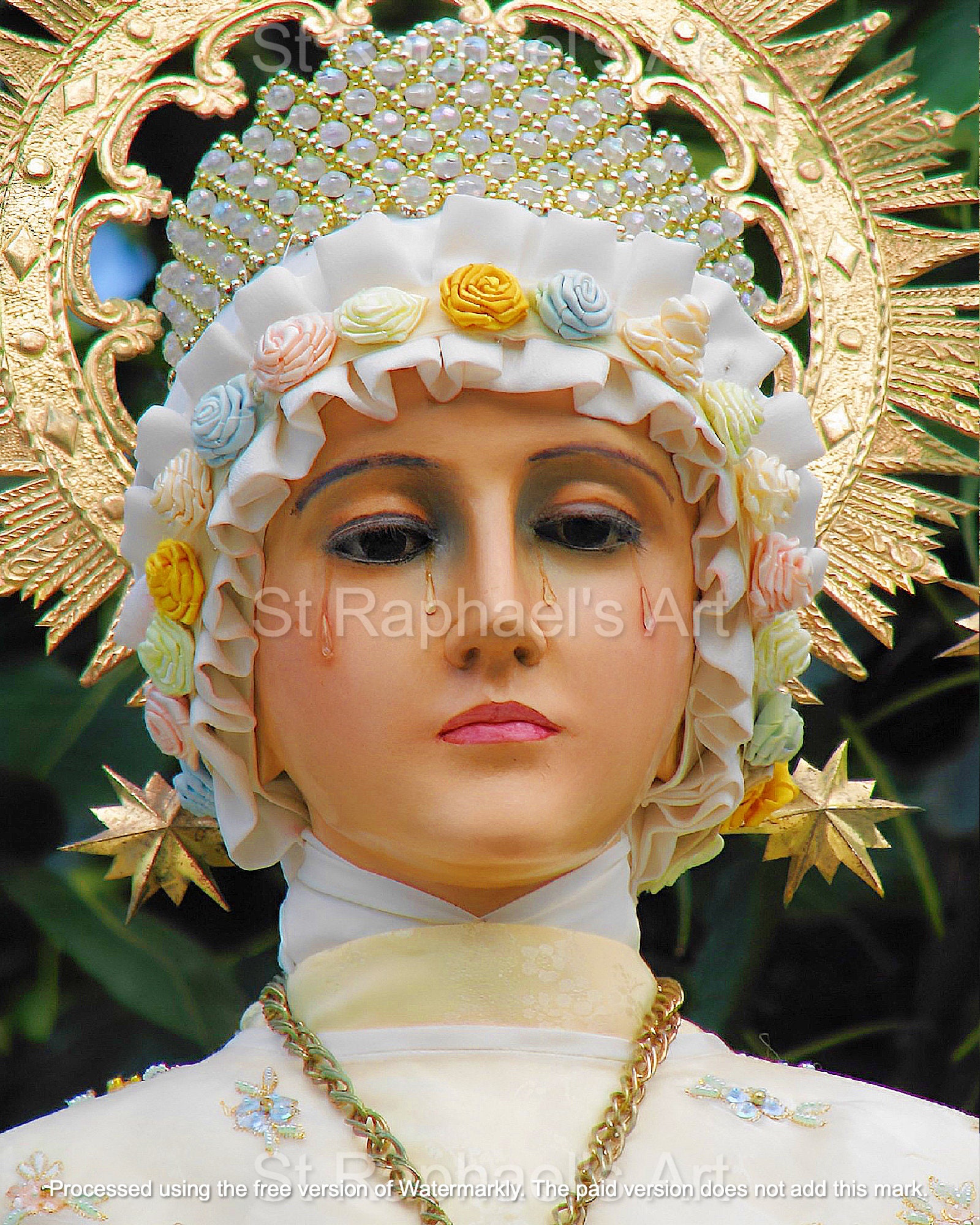 Our Lady of La Salette Crying Virgin Mary Statue Catholic Digital ...
