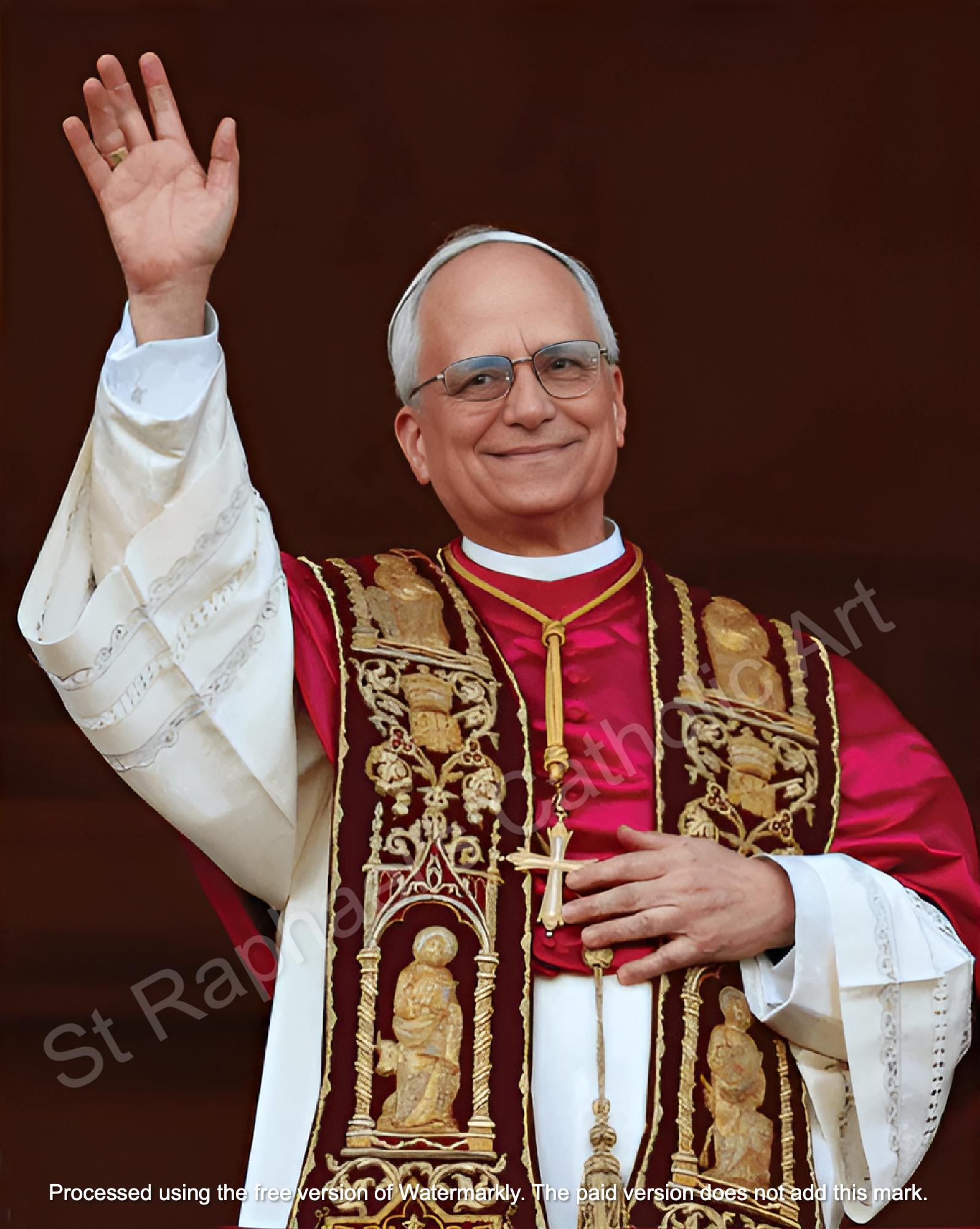 Pope Leo XIV Prayer and Holy Pictures New American Pope Roman Catholic ...