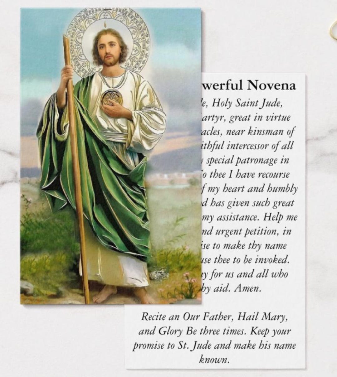 St Jude Holy Prayer Cards Catholic Patron Saint Hopeless Cases Pack of ...